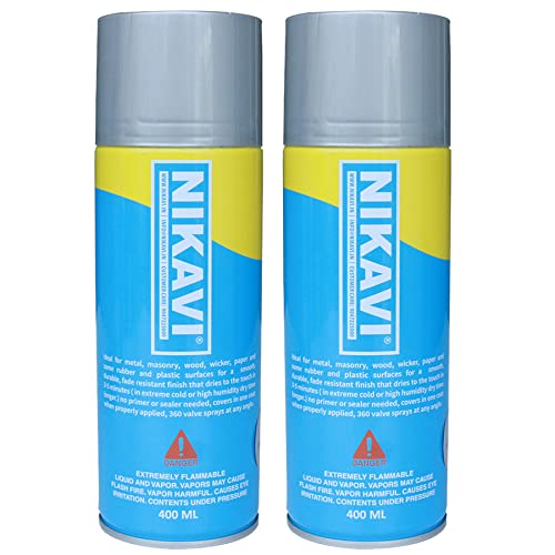 NIKAVI SP20 Multipurpose Spray Paint (400Ml Aluminum) (PACK OF 2 ...
