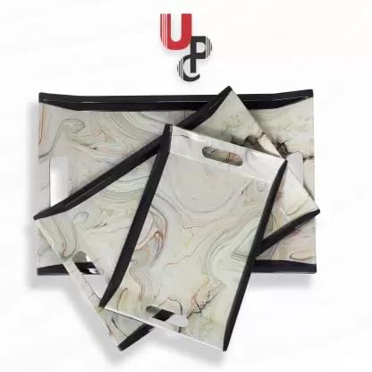 U.P.C Tray Set for Serving/Serving Tray Set of 3/ Premium Printed Tray ...
