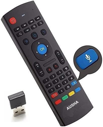 MANYCAST Voice Air Mouse Remote Controller with Keyboard - 2.4 Ghz ...