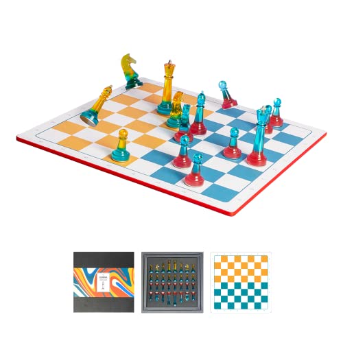 Lumina Helio Colorful Chess Set, Anti-Broken Resin Weighted Chess ...