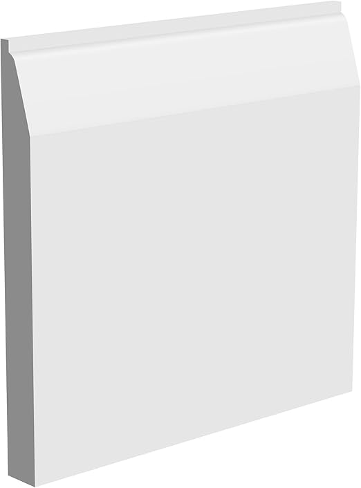 Chamfered Primed MDF Skirting Board - Thickness: 25mm : Amazon.co.uk ...