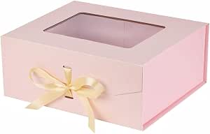 Amazon.com: PLINJOY Pink Large Gift Box for Presents with Ribbon 13 ...