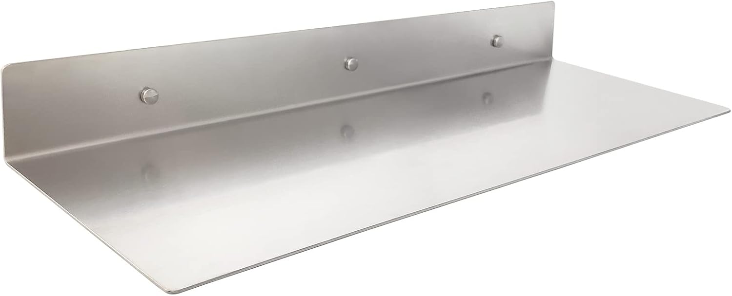 Amazon.com: EADOT Brushed Nickel Stainless Steel Floating Shelves Wall ...