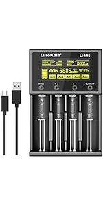 Amazon.com: LiitoKala LII-S12 18650 Battery Charger 12+2 Bay Smart Universal Charger LCD Display ...