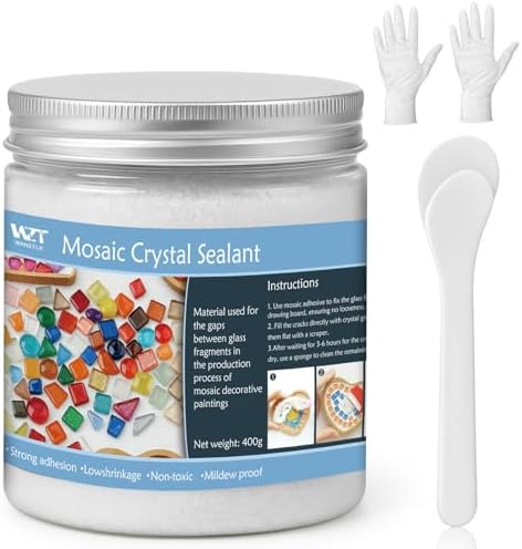 WAN2TLK White Mosaic Crystal Grout 400g, Mosaics Tile Tools, No Need to ...