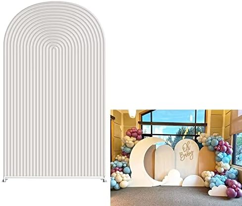 Amazon.com : ittsmnt Arch Fabric Backdrop Covers Wedding Ripples White ...