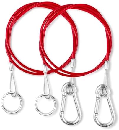 JSUOEO 2 PCS Trailer Breakaway Cable, 1M Red Caravan Breakaway Break ...