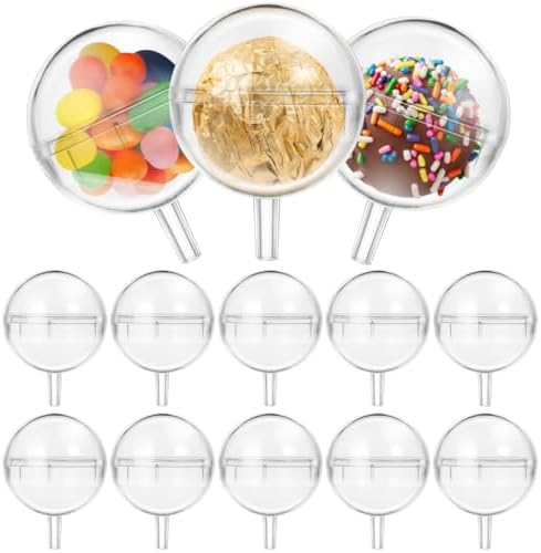 Amazon.com | 100Pcs Clear Chocolate Ball Cups with Lid Acrylic Bouquet ...