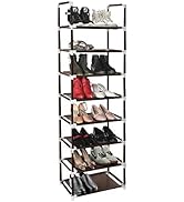 Amazon.com: ERONE Shoe Rack Organizer 8 Tiers, Narrow Storage Durable ...