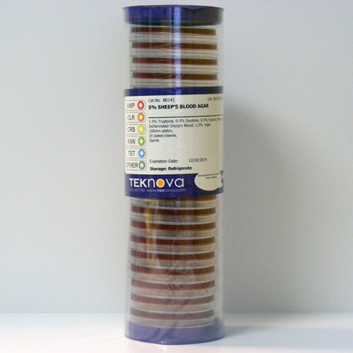 Amazon.com: Teknova TSA Plates with 5% Sheep Blood, 100mm, 20 Plates ...