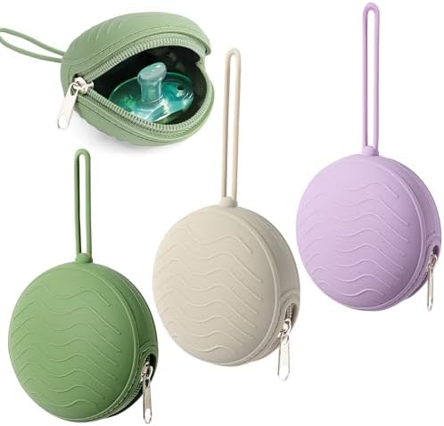 Amazon.com: 3 Pack Silicone Pacifier Holder Case, BPA-Free Cover Pouch ...