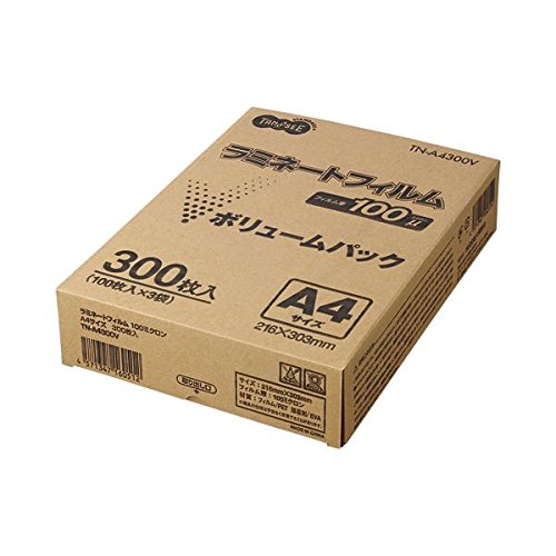 Amazon | （まとめ） TANOSEE ラミネートフィルム A4 グロスタイプ