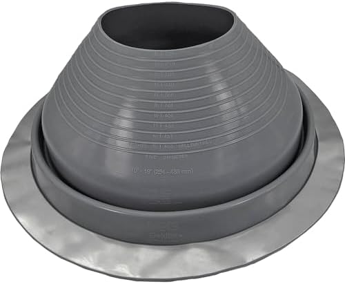 Amazon.com: DF206G Gray Round HIGH Temp Silicone Flexible Pipe Flashing ...