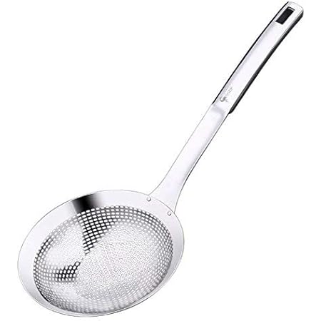 Large Scoop Colander,Skimmer Slotted Spoon,luxury 304 Stainless Steel ...