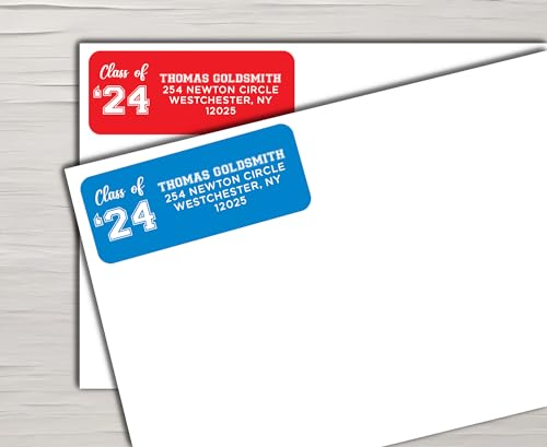 Amazon.com: Custom Grad Address Labels, Class of 2024 Graduation ...