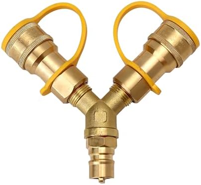 Amazon.com : 1/2 inch Natural Gas Y Splitter, 2-Way Natural Gas Quick ...