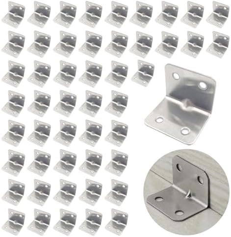 Corner Brackets for Wood, 50PCS Angle Brackets 30mm Heavy Duty L Shaped ...