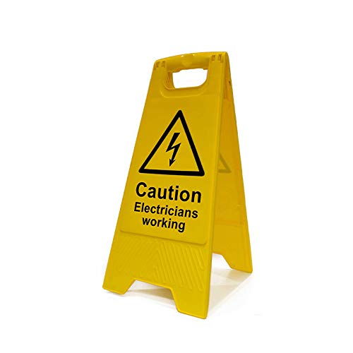Caution Electricians Working Heavy Duty A-Board - Health & Safety Sign ...