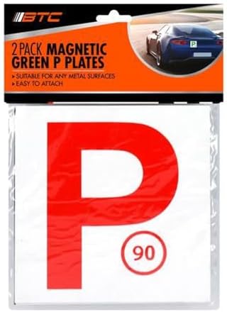 BTC NSW Approved Magnetic P-Plates 2-Pieces, Red : Amazon.com.au ...