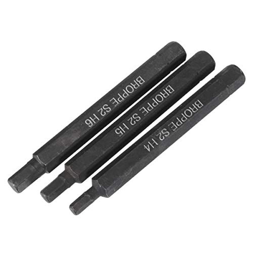 SRS 3pcs H4-H6 Hexagon Impact Screwdriver Bits 8mm Hex Shank 80mm ...