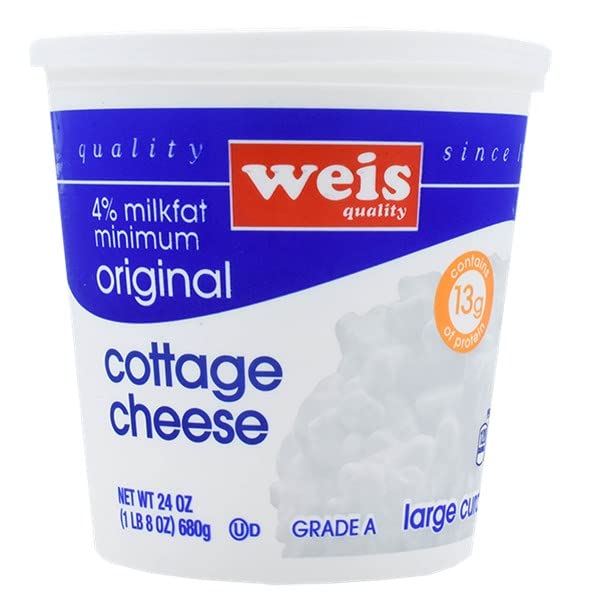 Amazon.com: Weis Quality, Cottage Cheese Large Curd Original, 24 Ounce ...