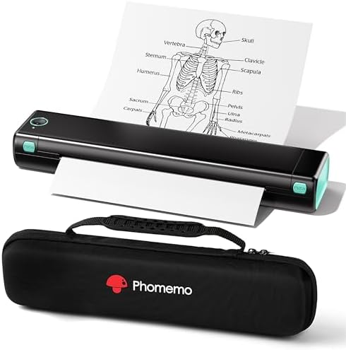 Amazon.com: Phomemo Portable Printers Wireless for Travel - Bluetooth ...