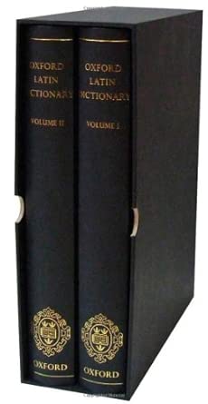 Oxford Latin Dictionary: Oxford Languages: 9780199580316: Amazon.com: Books