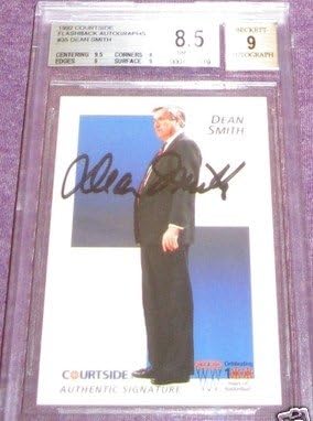 Dean Smith autograph signed auto UNC 1992 Courtside Flashback card ...