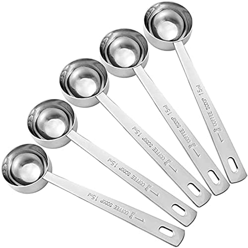 Amazon.com: KAZETEC Metal Stainless Steel 1 Tablespoon Measuring Coffee ...
