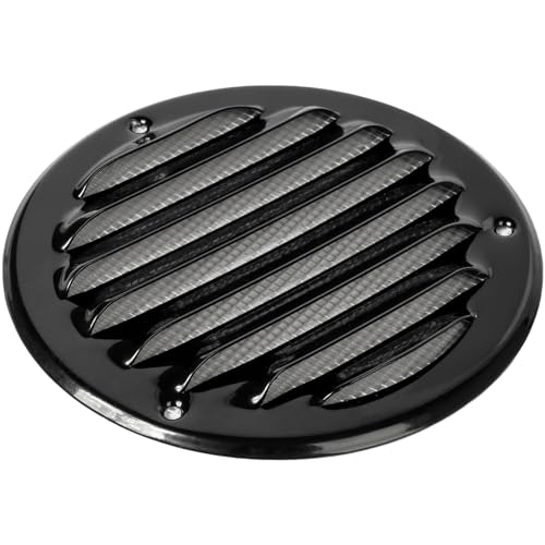 5 Inch / 125 mm Vent Cover Black – Metal Round Soffit Vent – Air Vent ...
