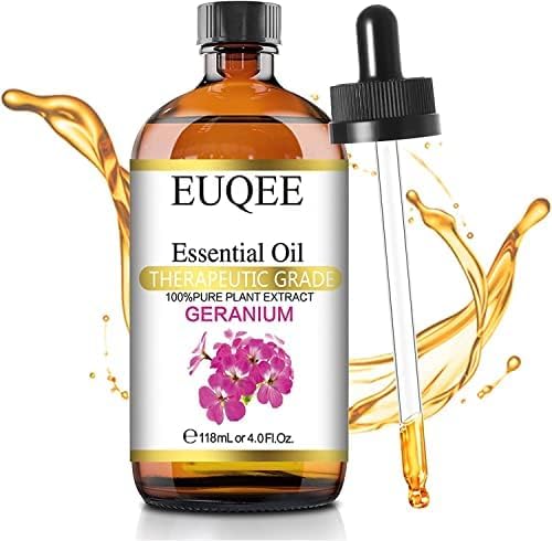 Amazon.com: EUQEE Geranium Essential Oil 118 ml Pure Geranium Oil with ...