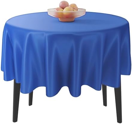 Amazon.com: Preboun 4 Pack Neon Party Plastic Tablecloth 84 Inch Round ...
