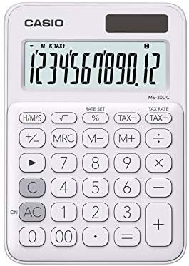 Casio MS-20UC-WE Colorful Calculator MS20UC White : Amazon.ca: Office ...