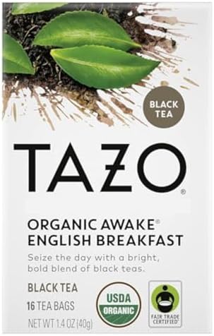 Amazon.com : TAZO Organic Awake English Breakfast Black Tea, High ...
