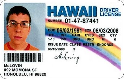 Superbad McLovin Hawaii Driver's License Refrigerator Magnet | Amazon ...