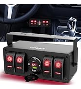 Amazon.com: Nilight 6 Gang Rocker Switch Box 12V SPST ON Off PD Type C ...