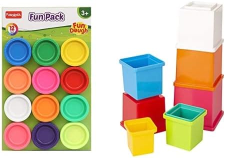 Buy Fun Dough Funskool Fun Pack, Multi Colour & Funskool Giggles ...