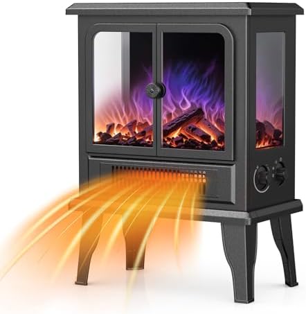 Amazon.com: Electric Fireplace Infrared Heater With Remote Control, 3D ...