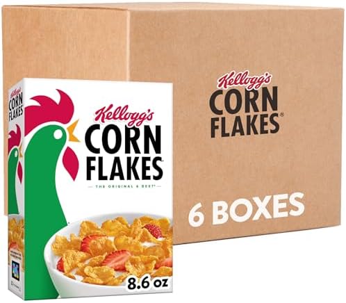 Amazon.com: Kellogg's Corn Flakes Breakfast Cereal, Kids Cereal, Family ...