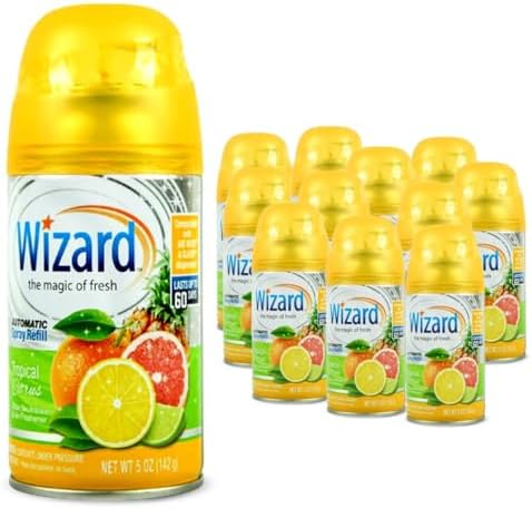 Amazon.com: 12 WIZARD AUTOMATIC SPRAY REFILLS 5 oz TROPICAL CITRUS ...