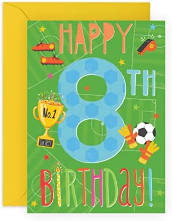 Central 23 Happy 8th Birthday Card For Boys - Football Birthday Cards ...