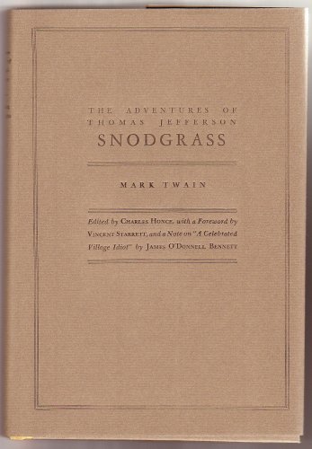 The Adventures of Thomas Jefferson Snodgrass: Mark Twain: Amazon.com: Books