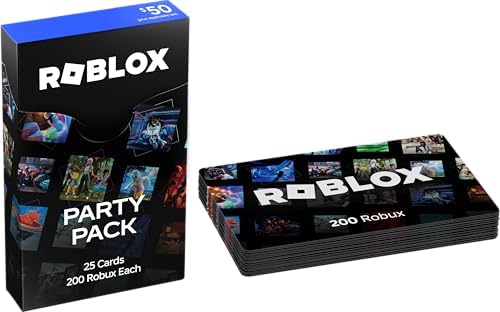 Amazon.com: Roblox Party Pack Physical Gift Cards (Multipack of 25 x $2 ...