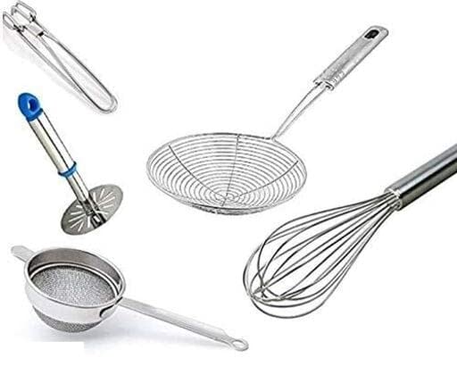 Buy Best Kitchen Essentials Tools Set of 5, Potato Masher,Egg Beater ...