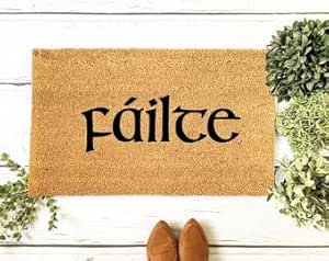 Amazon.com: Failte Welcome Doormat Gaelic, Ireland, Scotland ...