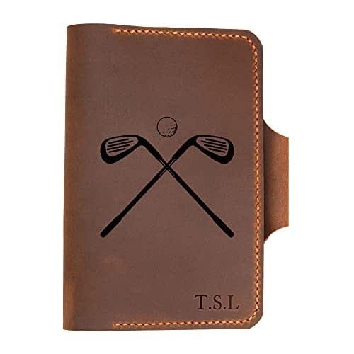 Amazon.com: Turbosnail Personalized Golf Yardage Book Holder, Leather ...