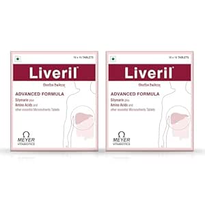 Liveril Tablets With Silymarin Extract, Amino Acids, And Vitamins That ...