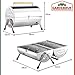 Deuba Stainless Steel Charcoal BBQ Grill With Air Vents | Portable Folding Double Grill Barbecue ...