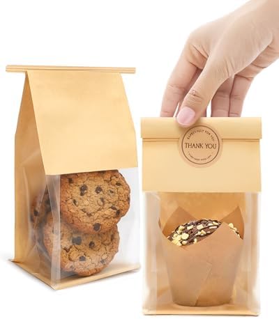 Amazon.com: Bake Choice 50 Pcs Small Cookie Bags with Seal, 3.9x3.1x8.2 ...