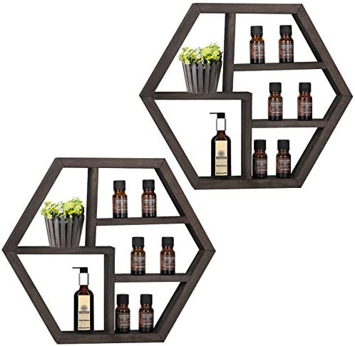 ETELI Essential Oil Storage Rack Wall Mounted Hexagon Essential Oils ...
